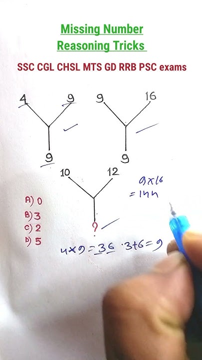 Missing Number| Reasoning Tricks in Hindi| Reasoning Classes for SSC CGL CHSL MTS CRPF RRB ...