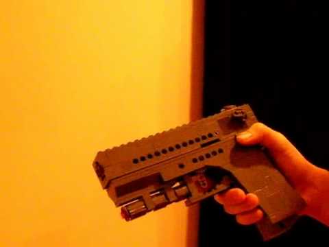 lego full grey blowback glock 18 with barrel tilt and attachments - YouTube