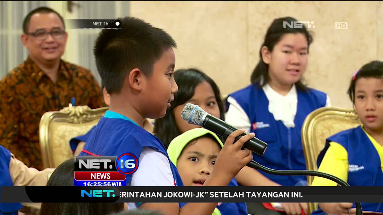 Aksi Reporter Cilik Wawancara Presiden Jokowi - NET16 - YouTube