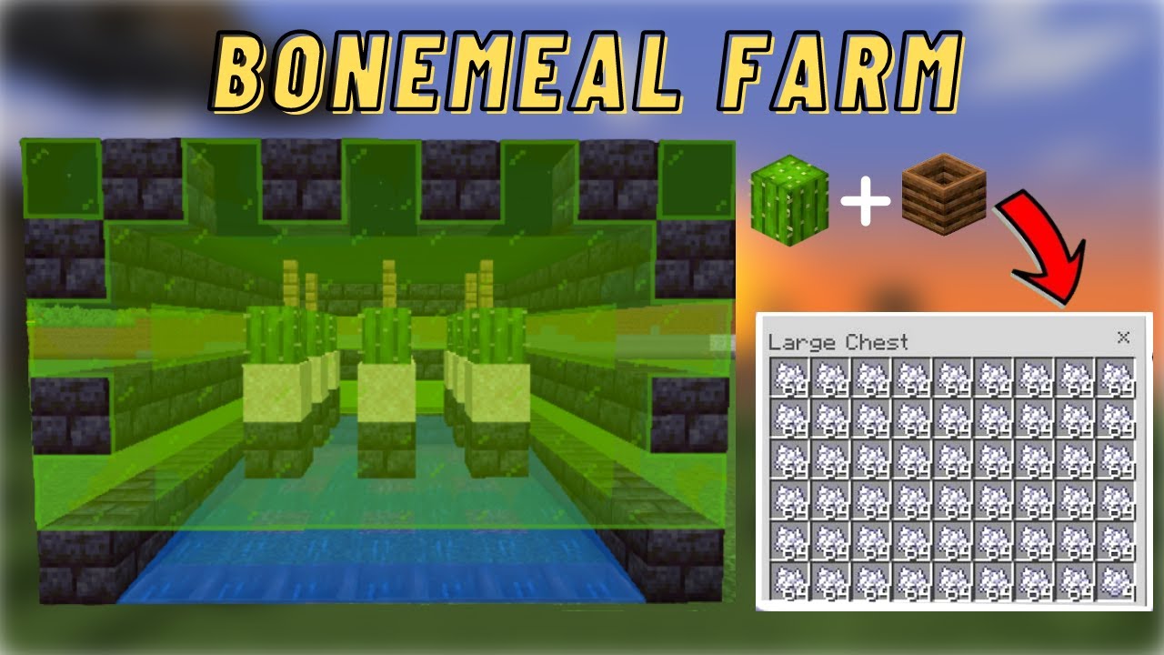 Simple Auto Bonemeal Farm - Minecraft Java 1.17 - YouTube