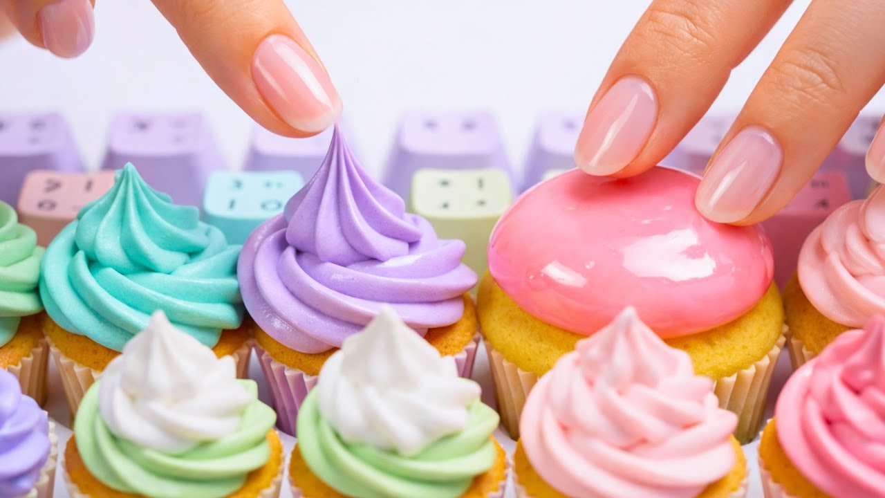 🧁 10 Minutes Cupcake Keyboard ASMR 🍰 Creamy Typing Sounds for Sleep ...