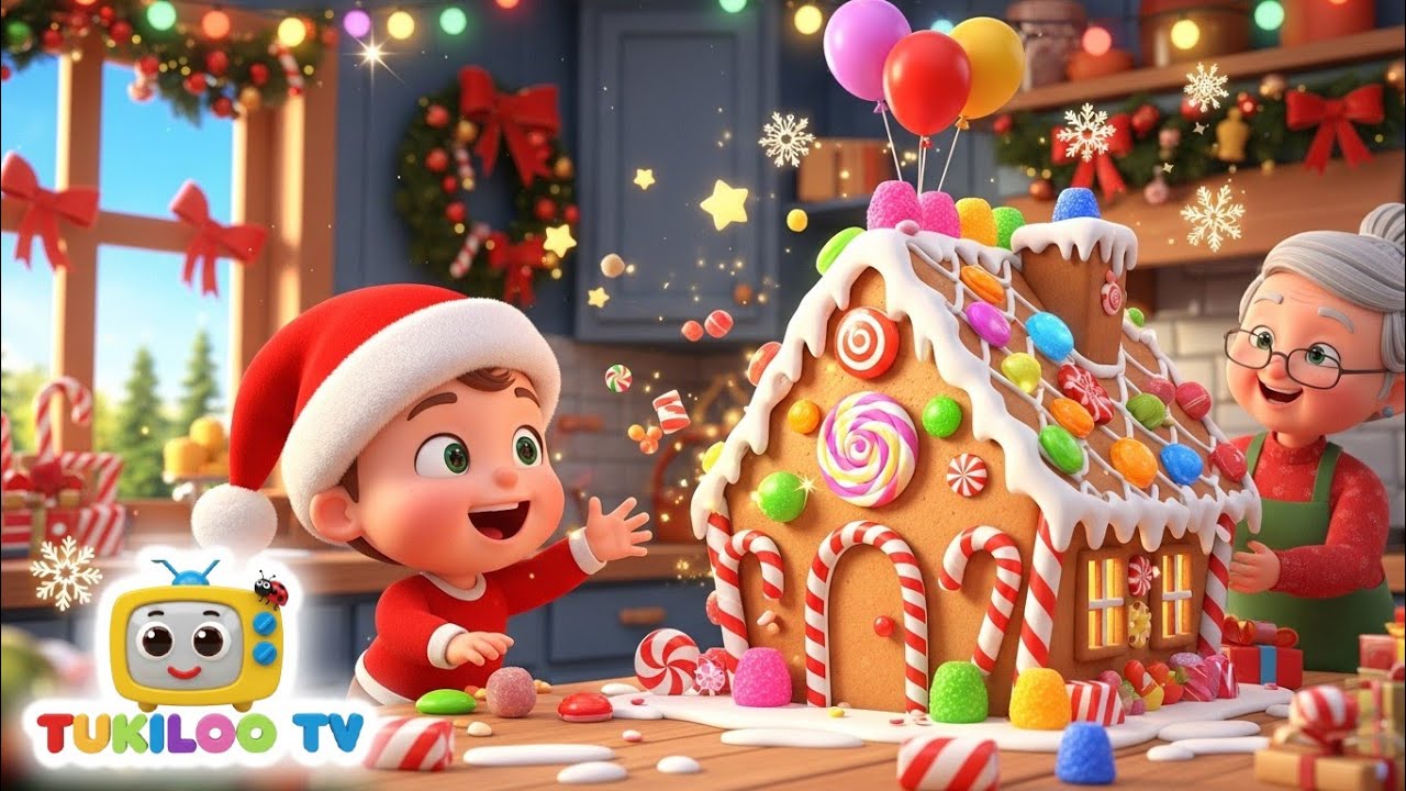 Deck the Halls 🎄 Fun Christmas Song for Kids | Gingerbread House ...