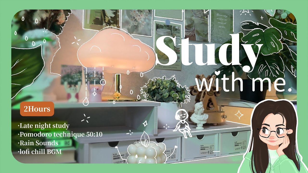 Get Ready to CRUSH Your Study Goals with 2-Hour lofi BGM Session • Pomodoro 50-10 • Day17📕 - YouTube