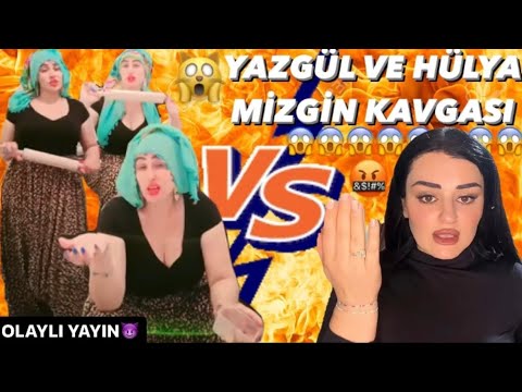 YAZGÜL VE HÜLYA MİZGİN TİKTOK KAVGA | TEK SUÇUM GÜZEL OLMAK MI #yazgülkarakaş #hülyamizgincanliyayin