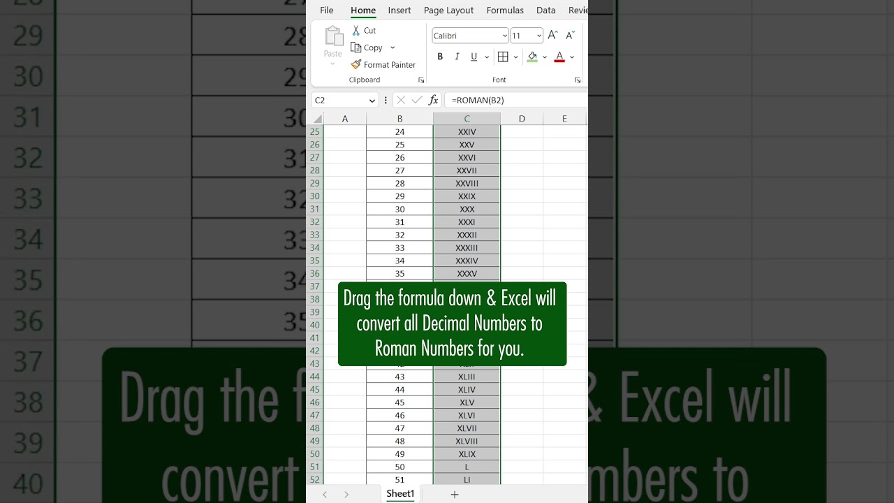 Convert Decimal Numbers To Roman Numbers In Excel Excel Tips YouTube Convert Decimal Numbers To Roman Numbers In Excel Excel Tips YouTube