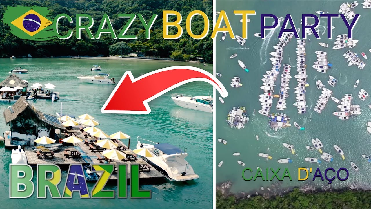 WILDEST BOAT PARTY on floating Bar in Porto Belo Brazil! YACHT CRASH in ...