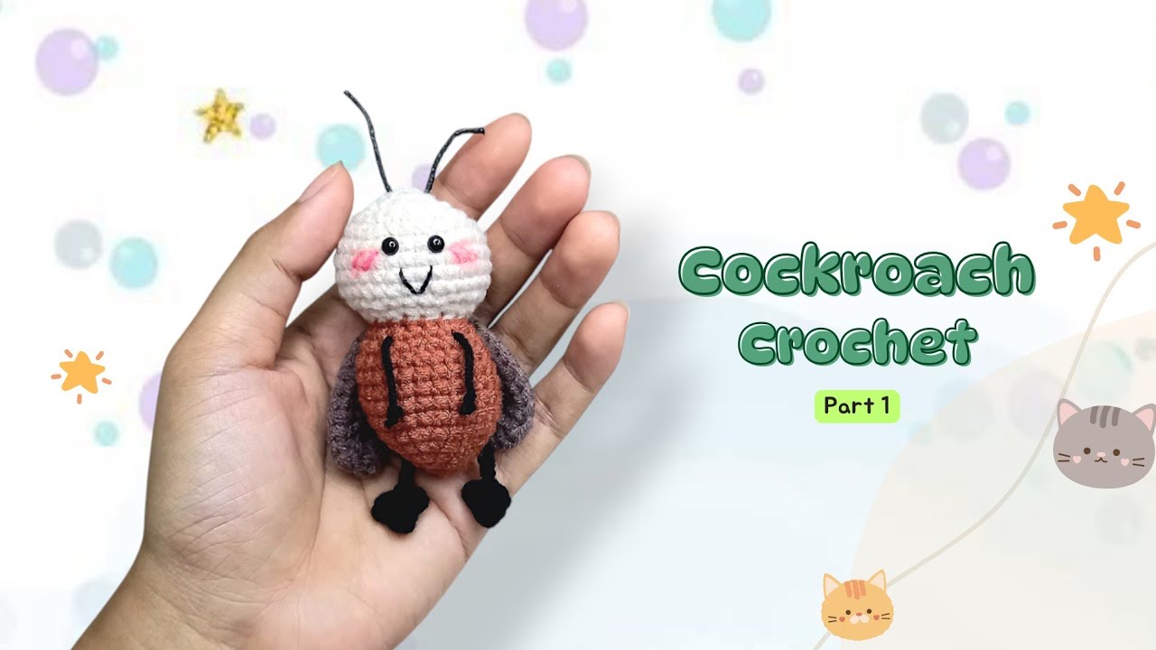 Crochet a lovely cockroach amigurumi (1/2) | Crochet Tutorial | Crochet ...
