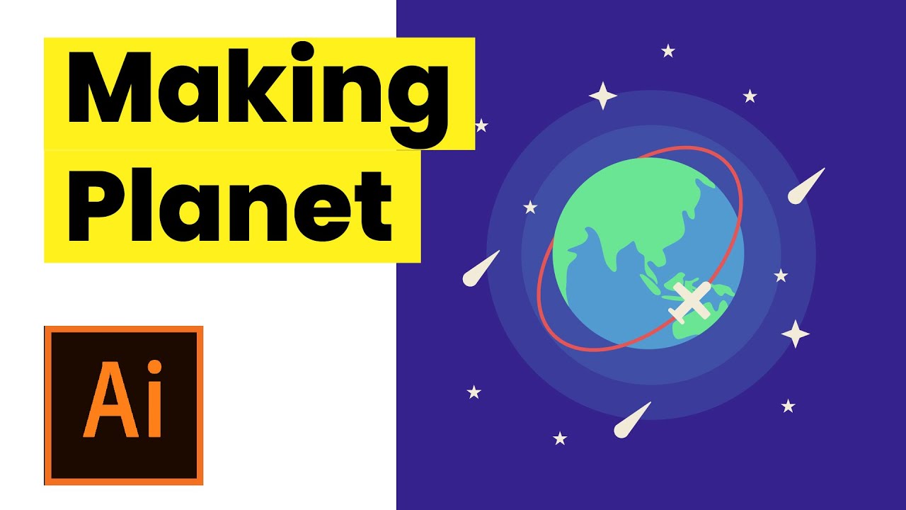 Making Planet in Adobe Illustrator - YouTube