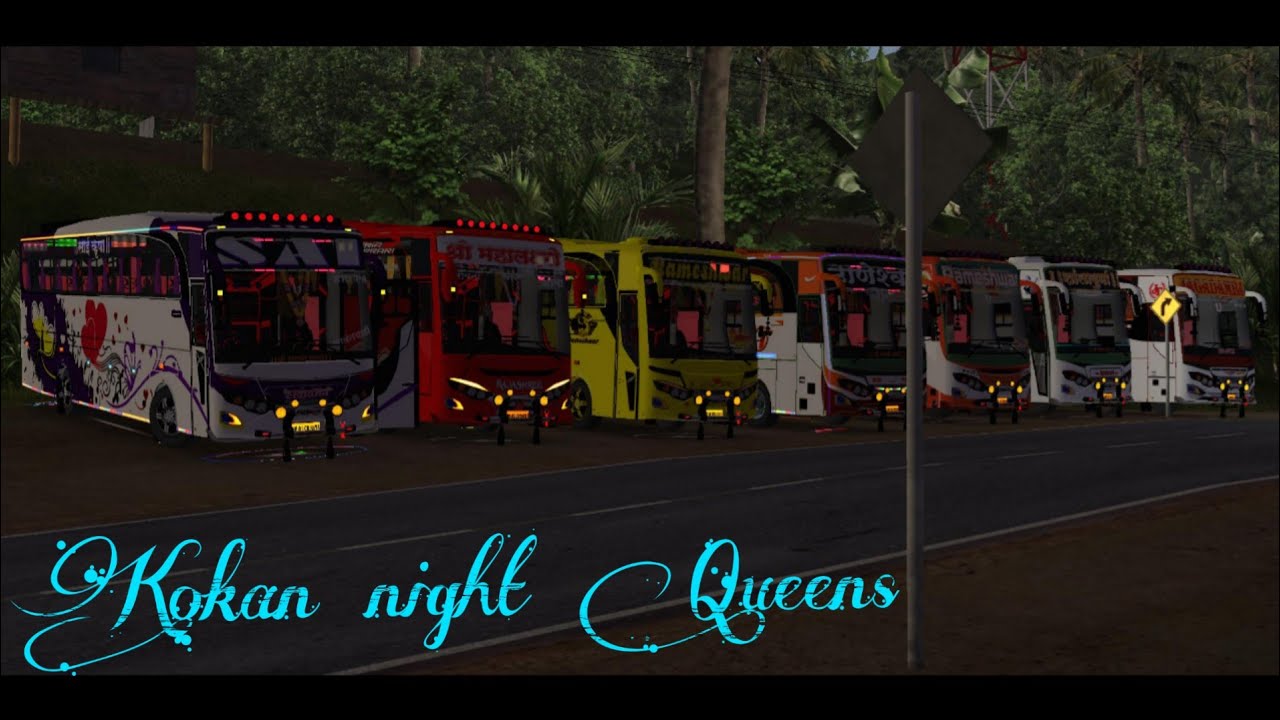 ||Multiplayer Gameplay||NH:66 kokan night queens||Bus simulator ...