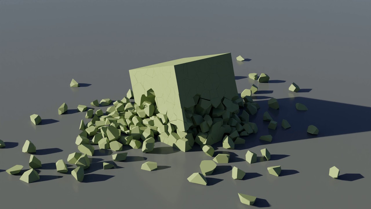 Green Cube Destruction v1 - YouTube
