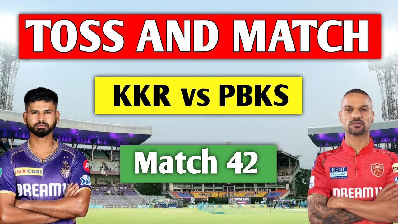 IPL 2024 KKR vs PBKS 42nd Match Toss And Match Prediction #match #toss ...