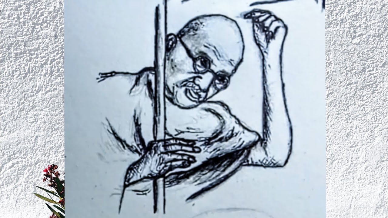 Mahatma Gandhi drawing || Very easy to Draw Mahatma Gandhi || Drawing ...