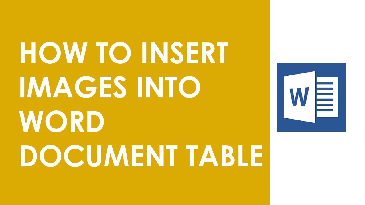 How To Insert Images Into Word Document Table MS Word YouTube How To Insert Images Into Word Document Table MS Word YouTube
