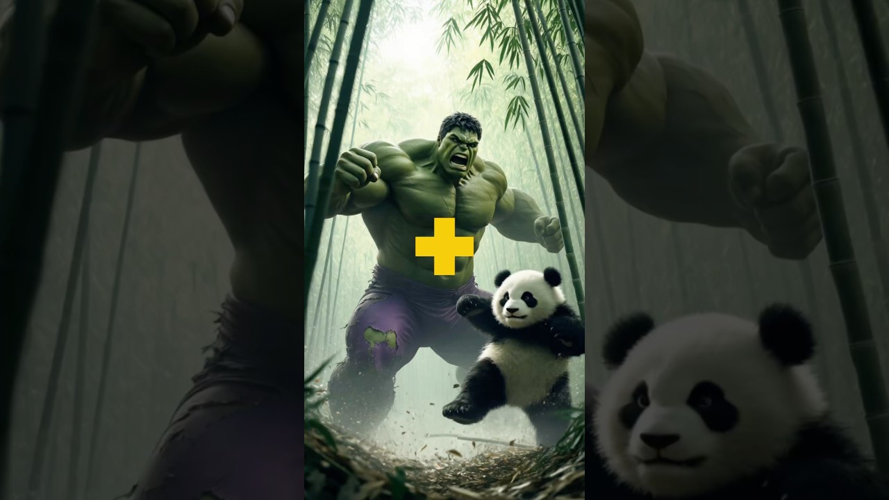 HULK💥PANDA #marvel #hulk #animals #panda #aifusion #ai #shorts # ...