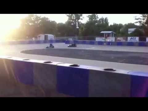 Tulsa Quarter Midgets Lt 160 heat race - YouTube