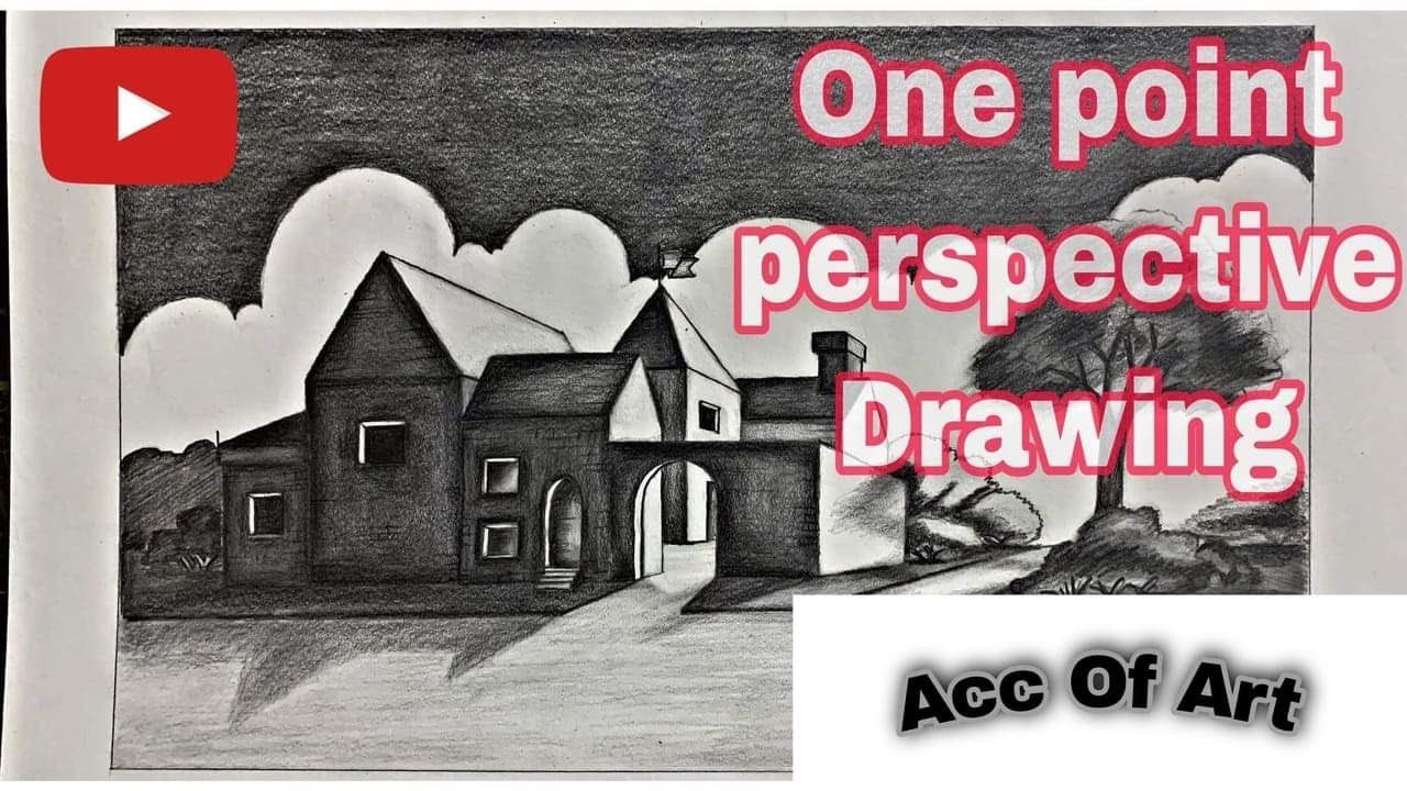 One point perspective House drawing|Pencil Sketch|Acc Of Art - YouTube