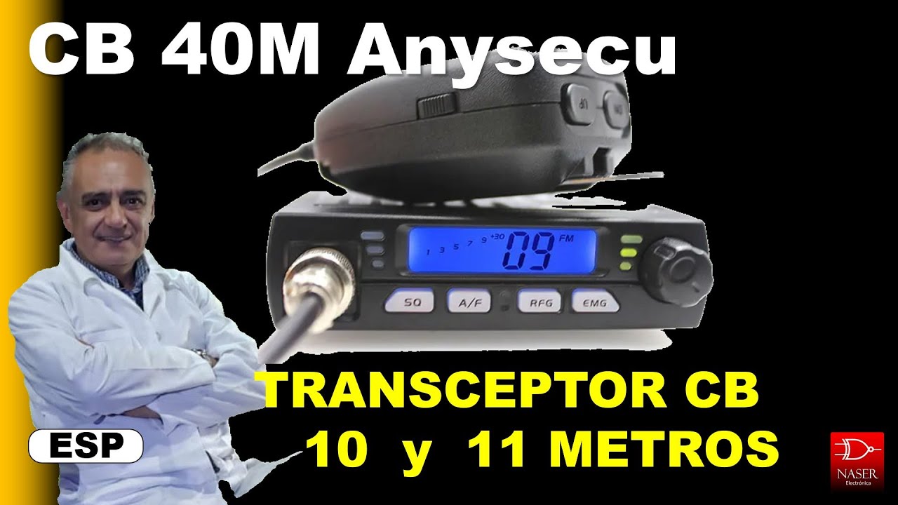 📡 Transceptor Banda Ciudadana, CB 40M Anysecu. 10 y 11metros. Unboxing ...