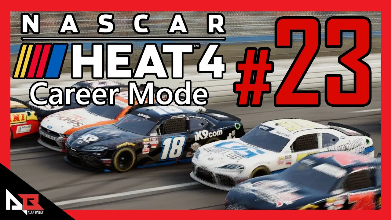 FIVE WIDE at Talladega! | NASCAR Heat 4 Career |#23| - YouTube