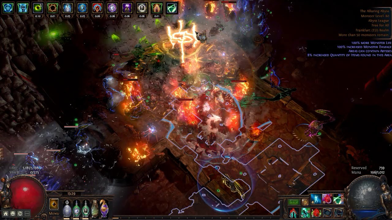 Abyss SC - BF Pathfinder Uber Atziri Run - YouTube