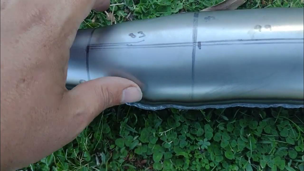 Hydroformed two stroke expansion chamber (66cc / 80cc motorized bike exhaust) - first try! - YouTube