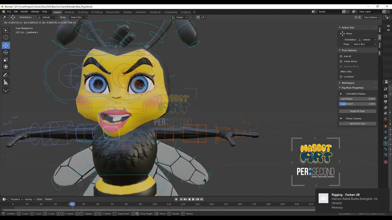 3D Bee Rigging in Blender - YouTube