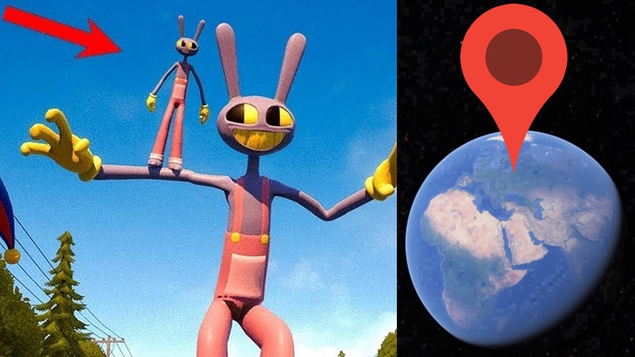 Giant Jax on Google Earth! The Amazing Digital Circus - YouTube