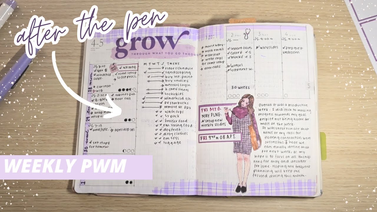 BUJO TRAVEL WEEK LAYOUT + PRODUCTIVITY TIPS - YouTube