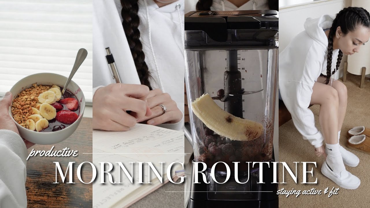 PRODUCTIVE MORNING ROUTINE 2023 ⎮ Skincare, Workout, Acai Bowl ...