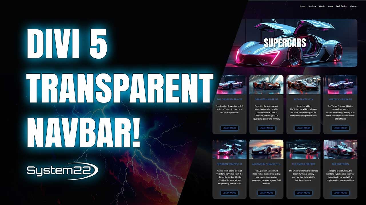 Divi 5 Transparent Navbar Trick: Change Menu Color on Scroll with No ...