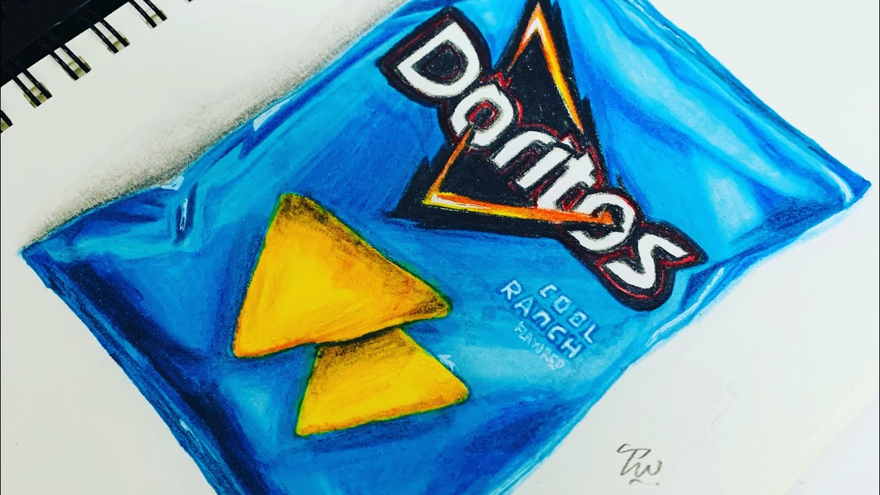 Realistic Doritos Drawing | Twillusart #shorts #short - YouTube