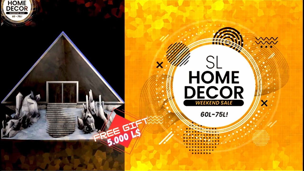 🟪 SL HOME DECOR WEEKEND SALE | Second life | Weekly Event | Free Gift 💝 ...