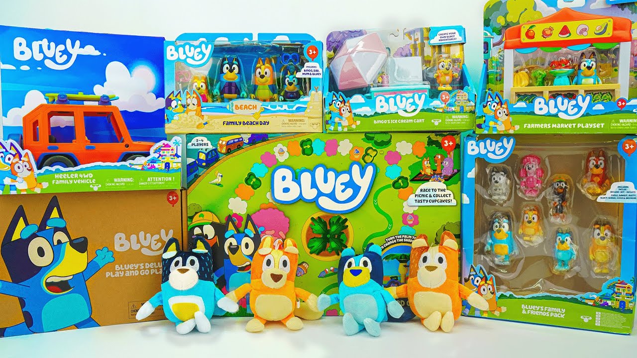 Bluey Toy Collection Unboxing Review| Bluey Bingo's Ice Cream Cart ...