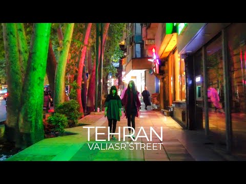 TEHRAN 2021 - Night Walk on Valiasr Street (Tajrish to Parkway)