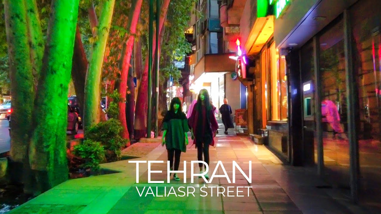 TEHRAN 2021 - Night Walk on Valiasr Street (Tajrish to Parkway) - YouTube