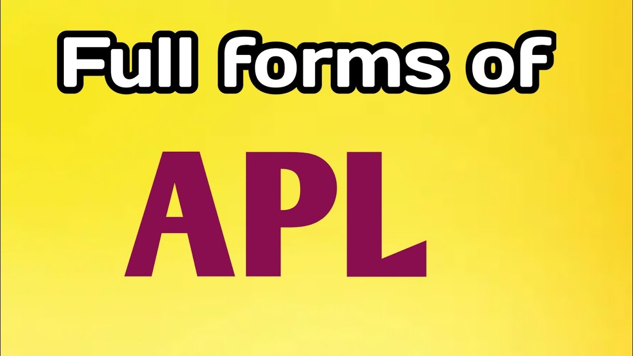 Full forms of APL || ApL ka full form || matribhasha || मातृभाषा ...