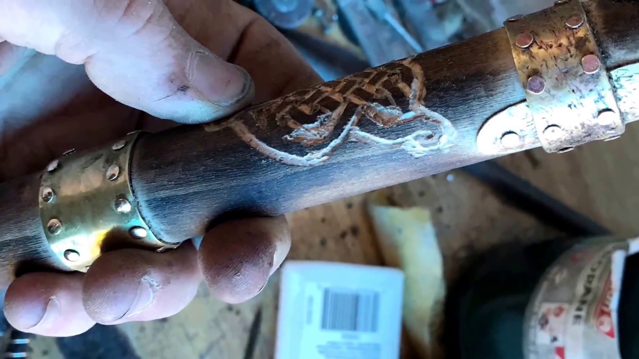 Making a custom Victorian cane sword/spike part 3 FINALLY FINISHED ...