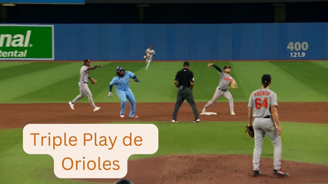 Los Orioles de Baltimore logran un TRIPLE PLAY ante los Azulejos de Toronto - YouTube