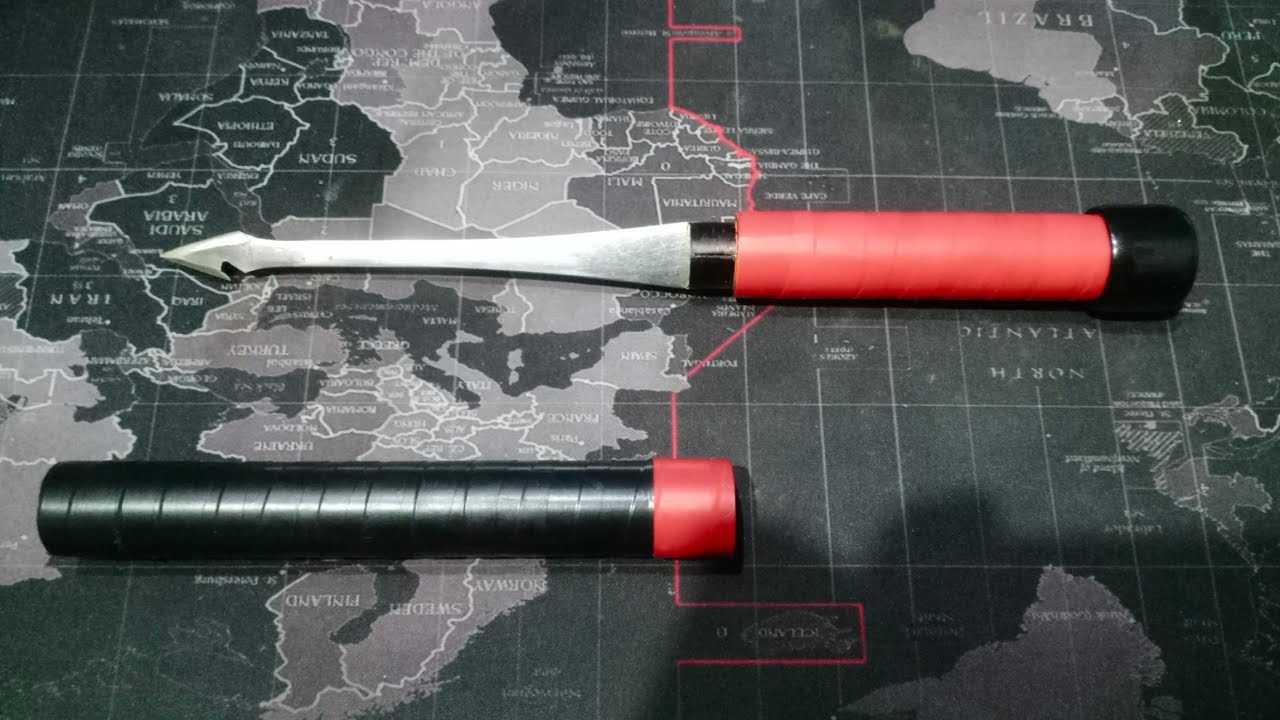 Concealed weapon i made. material Old spoon and pvc pipe - YouTube