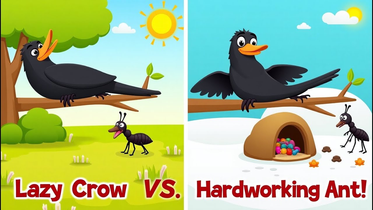 The Crow and Ant Story / Kids Story - YouTube