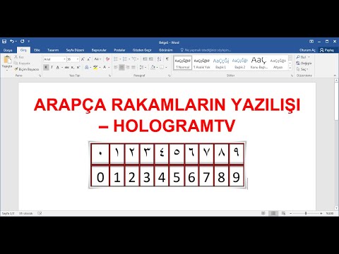 Arapça Rakamları Word Programında Türkçe Klavye ile Yazmak - HologramTv ...