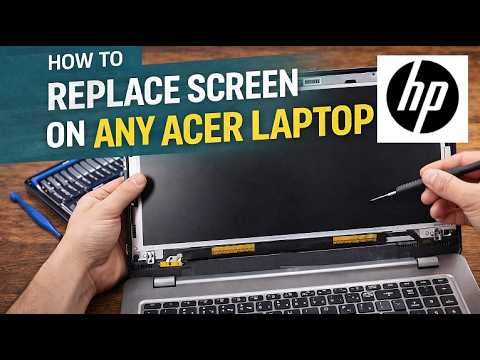 How to Replace FIX Screen HP LAPTOP Broken Shattered Lines Pavilion ...