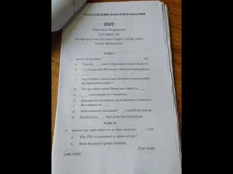 5th semester Dse-2 chemistry honour Utkal University questions paper 2022 - YouTube
