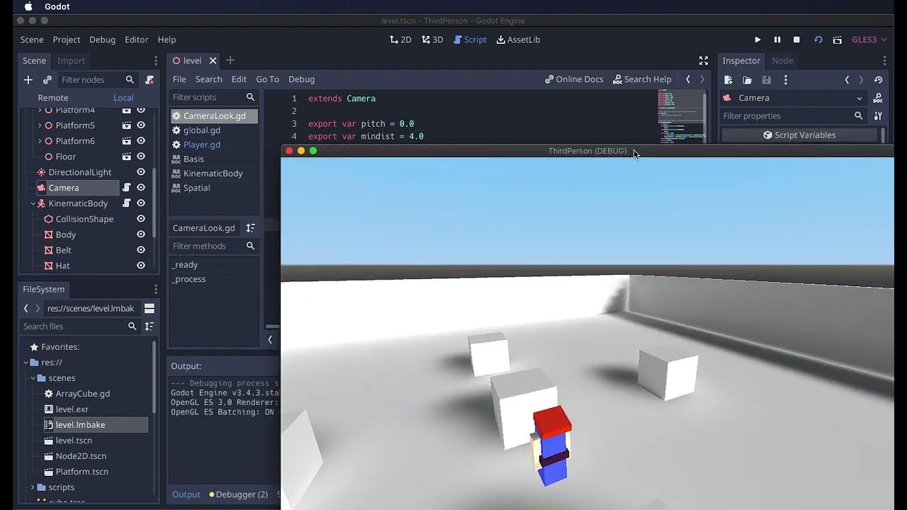 3rd-Person Player and Camera Setup in Godot - YouTube
