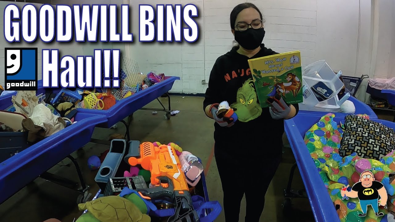 Goodwill Bins Haul - Thrifting the Goodwill Outlet - Toys Tupperware ...