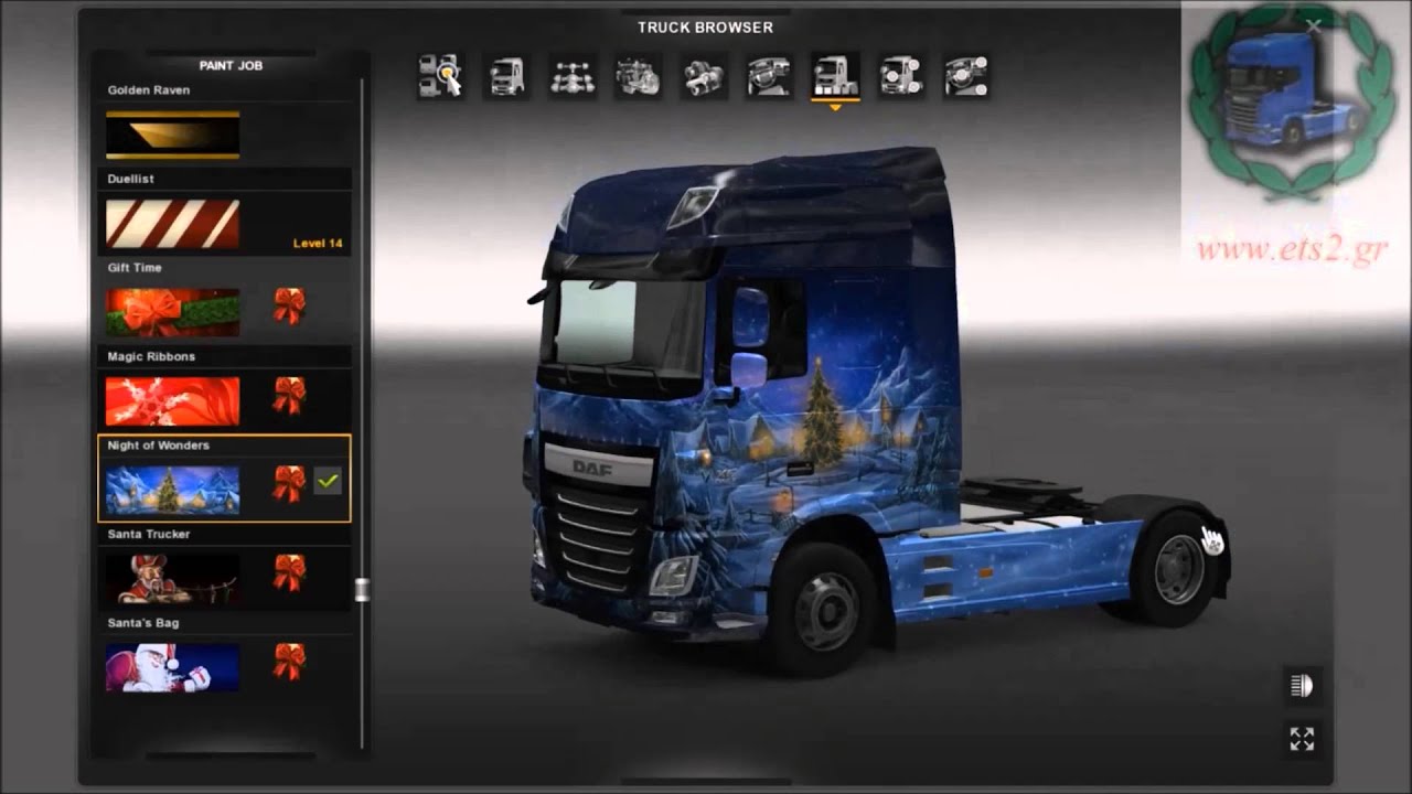 Greek ETS2 - Christmas Paint Jobs DLC - YouTube