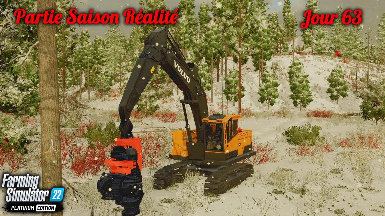 Volvo EC380DL | Couper des arbres | Partie Saison Réalité | Jour 56 ...