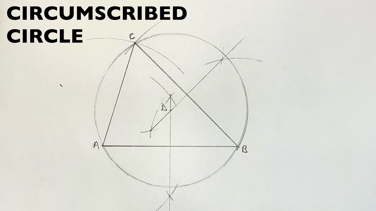 How to Construct A Circumscribed Circle To A Triangle Of Sides AB70mm,AC58mm & BC77mm| CLEAR ...