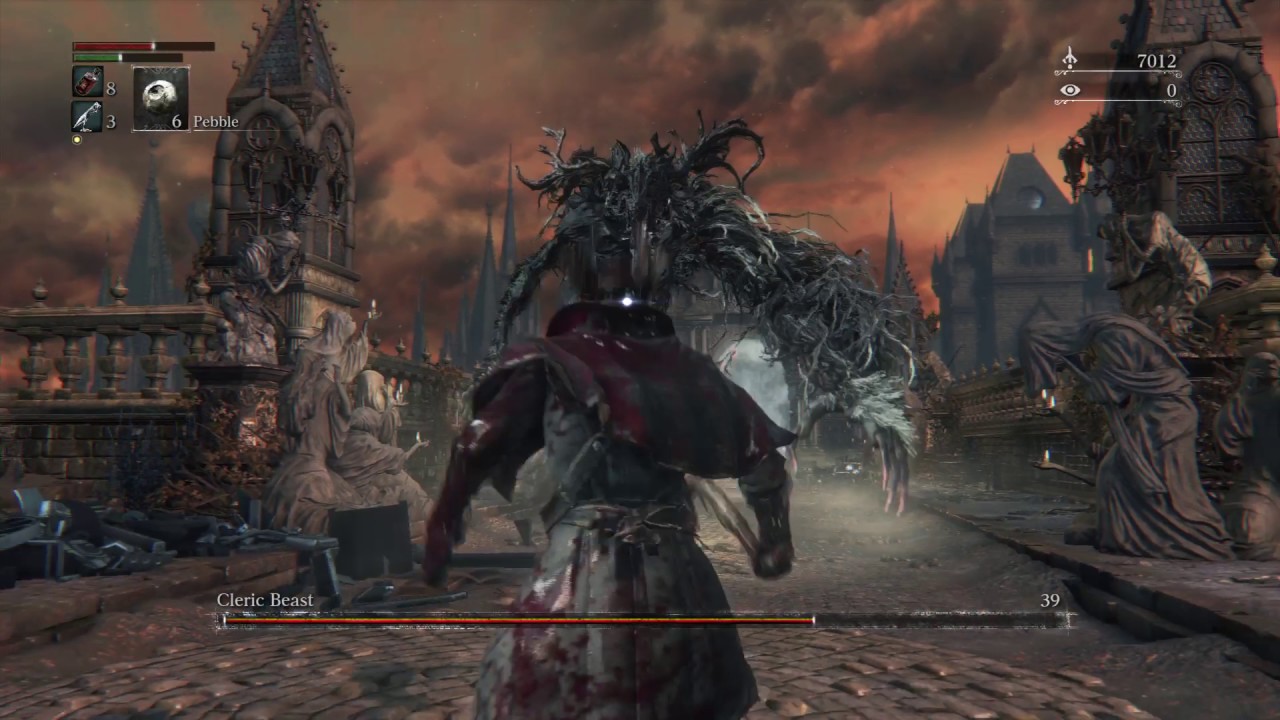 Bloodborne first boss!! - YouTube