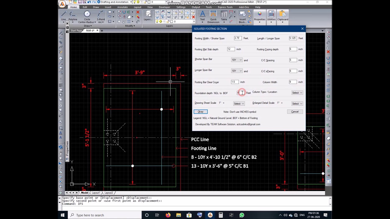 14-Isolated Footing Section_IFS-Type B_MAT+COPING - YouTube