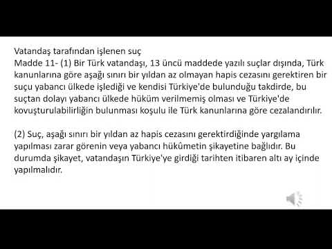 New Turkish Criminal Code No. 5237 dated 26.09.2004.